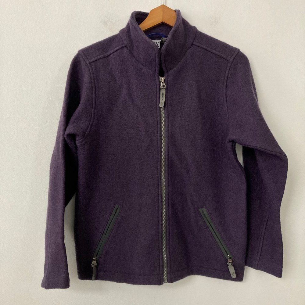 Ibex 100% Merino Wool Jacket In Purple - Gem